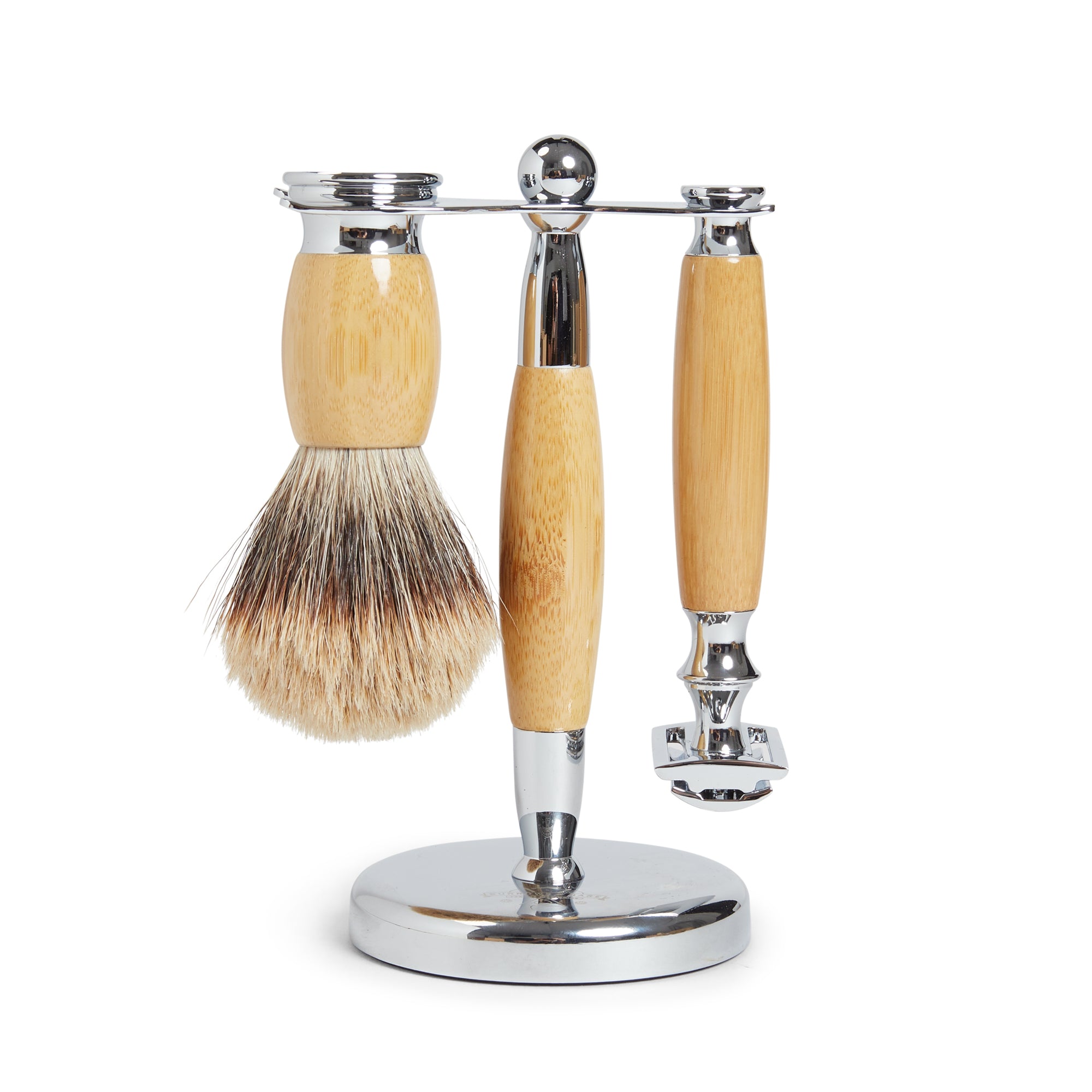 Shaving Stand Set Wooden - Burrows & Hare